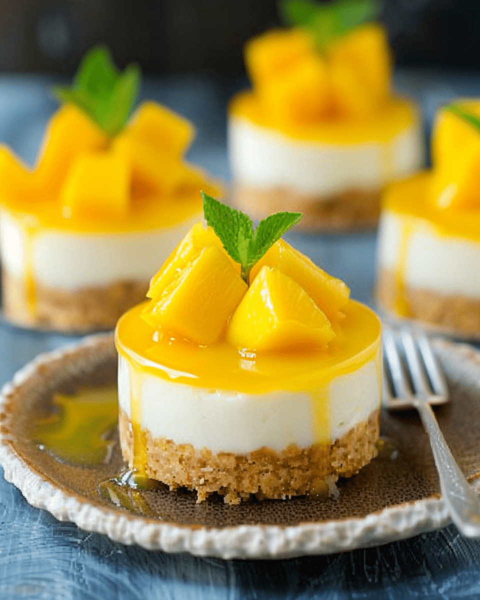 Mini Mango Graham Cheesecake (No Bake) | Recipes Hype