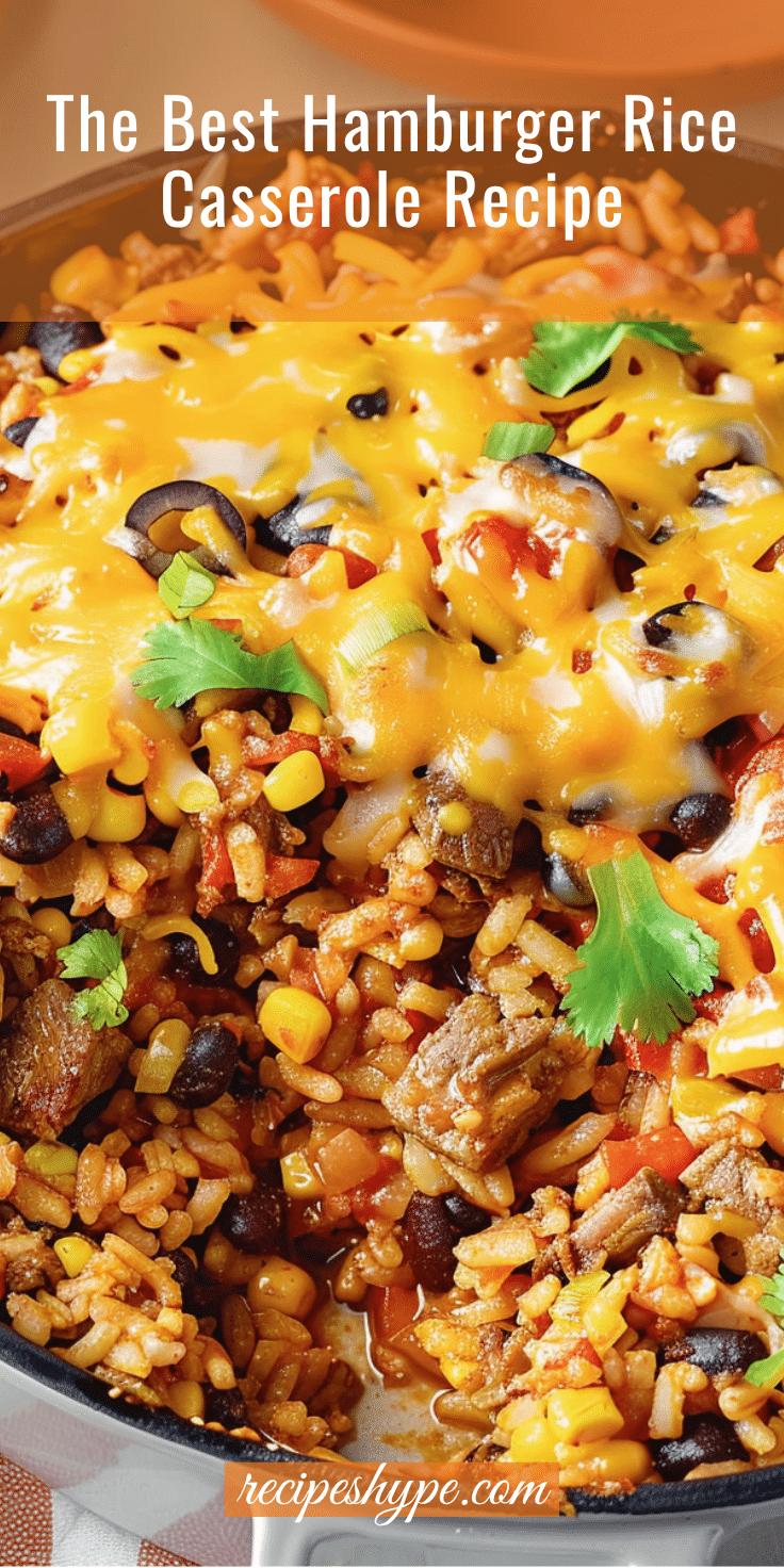 Hamburger Rice Casserole (Ground Beef Rice Casserole) | Recipes Hype
