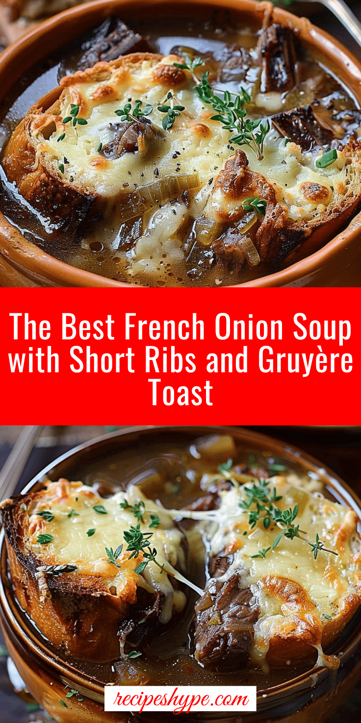 French Onion Short Rib Soup with Cheesy Gruyère Toast (No Wine ...